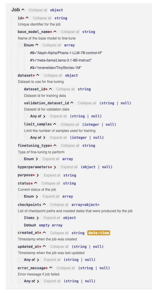 How to use the PhariaFinetuning API | Aleph Alpha Docs
